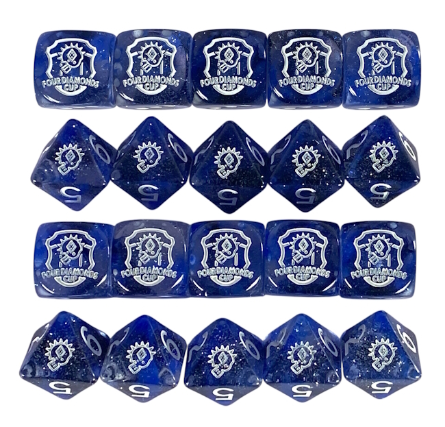 Role 4 Initiative – Beautiful game dice customized with your logo or text.
