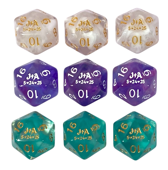 Role 4 Initiative – Beautiful game dice customized with your logo or text.