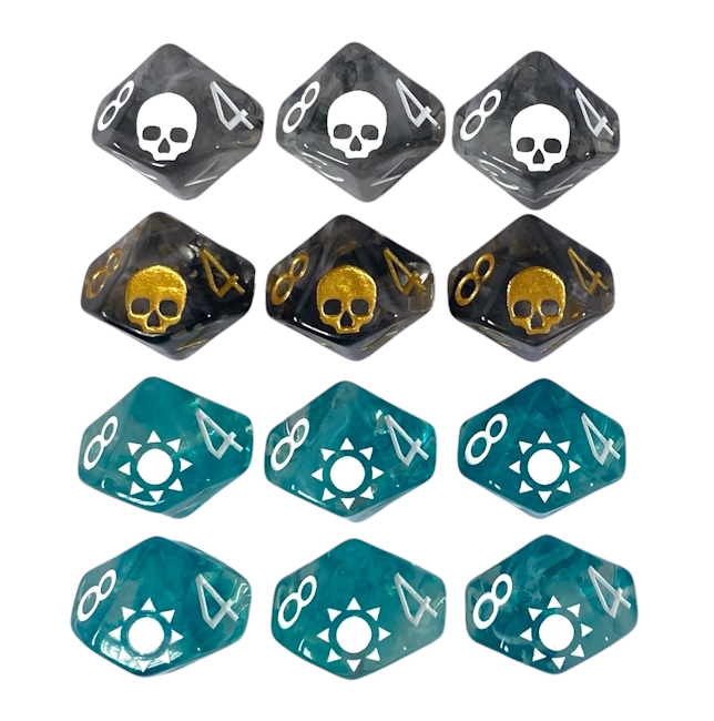 Role 4 Initiative – Beautiful game dice customized with your logo or text.