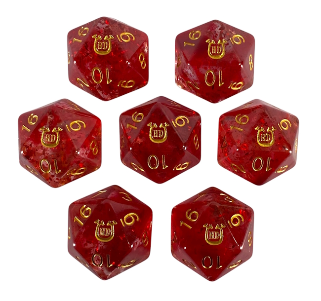 Role 4 Initiative – Beautiful game dice customized with your logo or text.