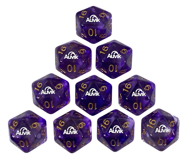 Role 4 Initiative – Beautiful game dice customized with your logo or text.